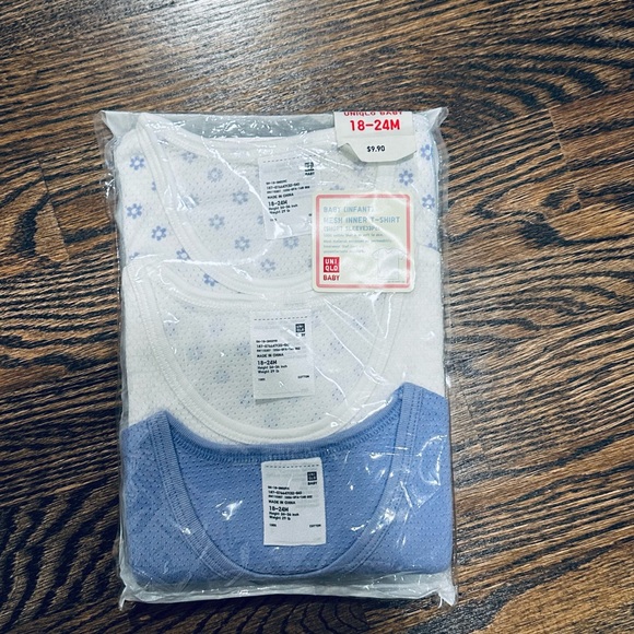 Uniqlo | Shirts & Tops | Nwt Uniqlo Mesh Tshirts 3 Piece 824 Months ...
